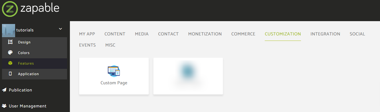 Adding The Custom Page Feature – Zapable App Builder