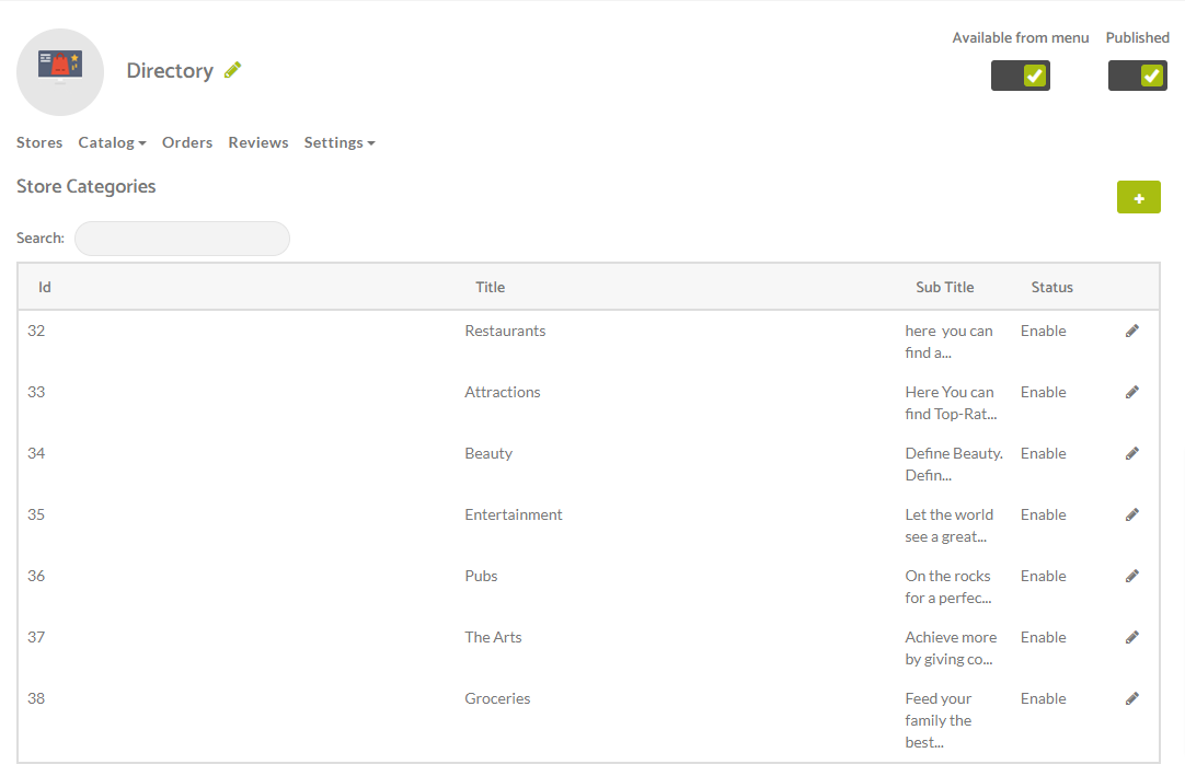 Step Two – Store Categories – Zapable App Builder
