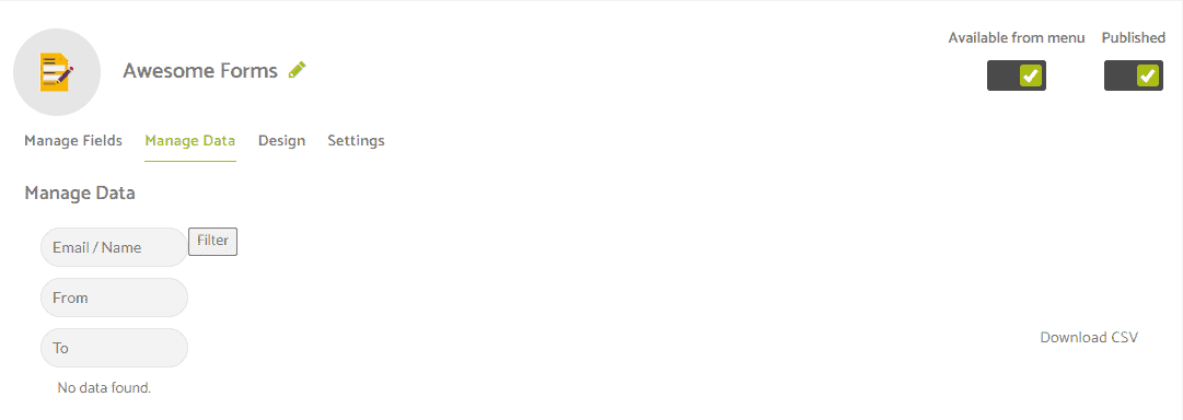 Managing Data – Zapable App Builder